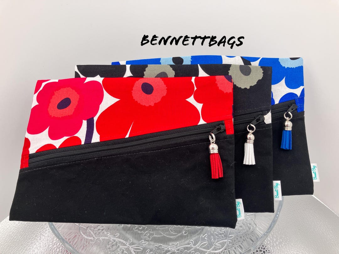 Marimekko Diagonal Zipper Pouch Lined Pouch Travel Storage Hygiene ...