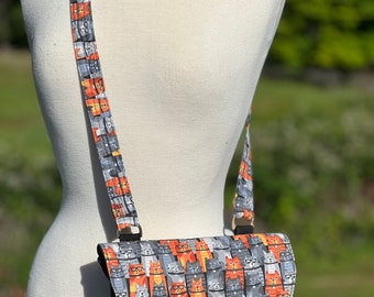 Orange Tabby Cat Hand Painted Hobo Bag Tote / Purse / Handbag ...