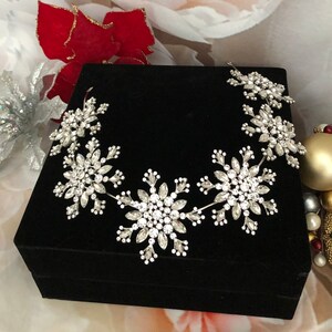 Snowflake Tiara Set Elsa Frozen Bridal Crown Winter Headband - Etsy