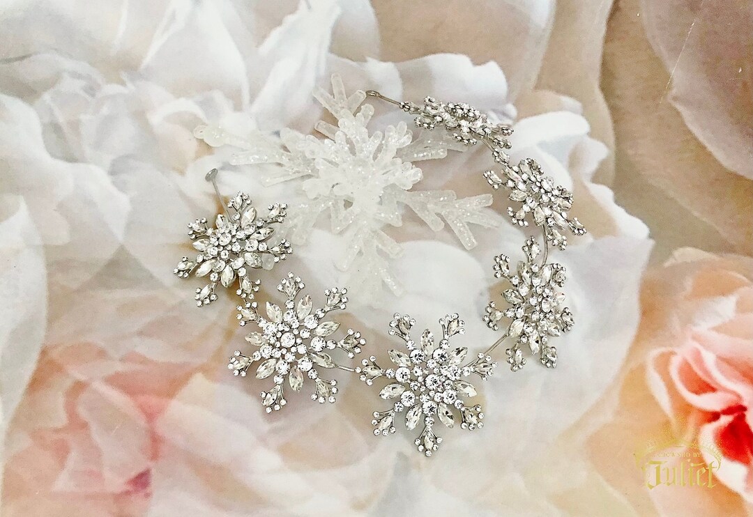 Snowflake Tiara Set Elsa Frozen Bridal Crown Winter Headband - Etsy