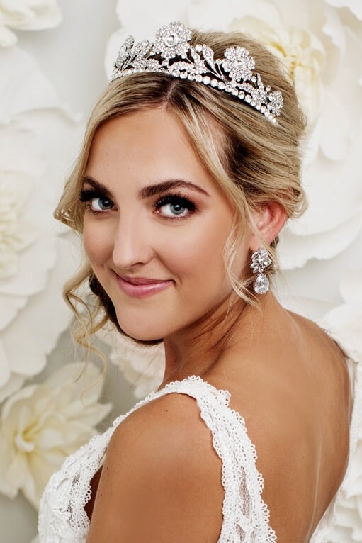 STRATHMORE ROSE Tiara Royal Wedding Crown Bridal Headpiece - Etsy