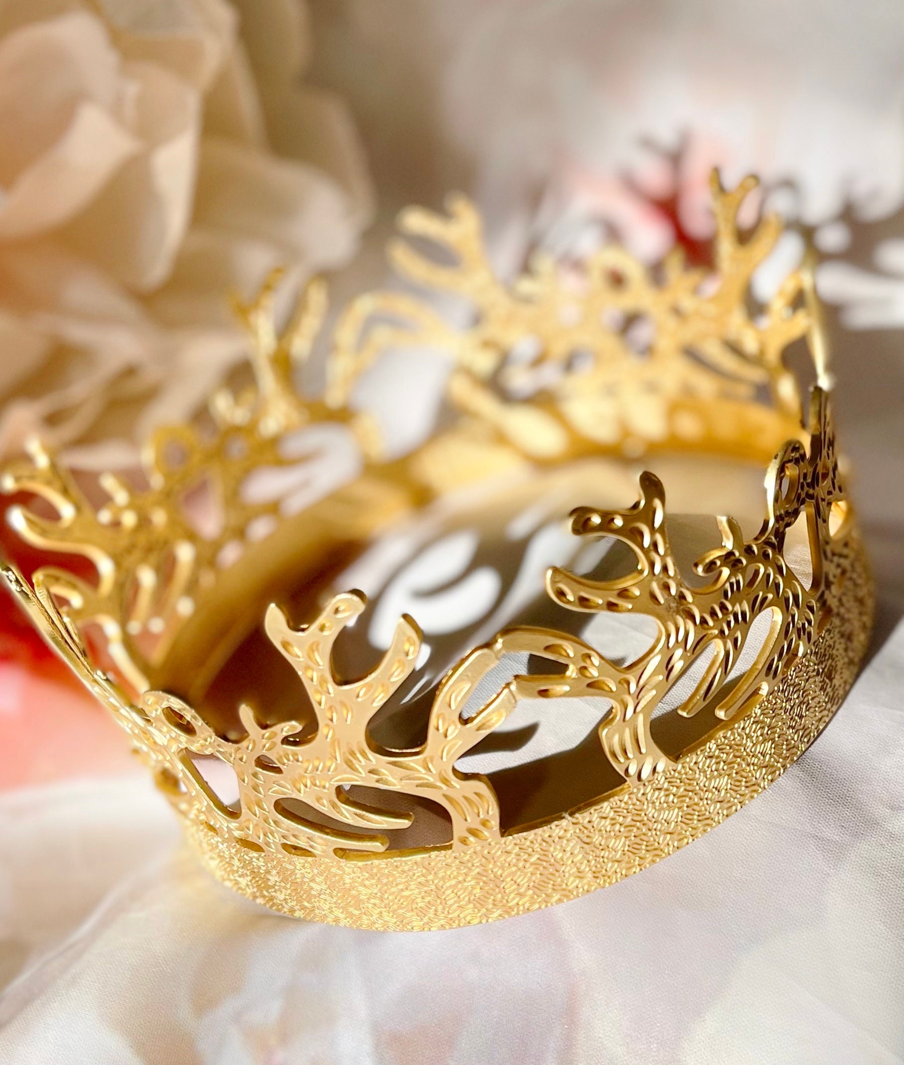 King or Queen Crown Full Circle Gold Men's Round Crown | Etsy