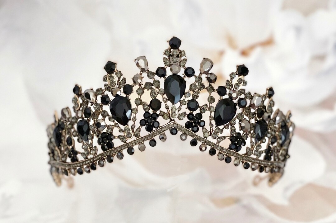 Black Tiara: Night Queen, Princess Crown BALLERINA© Goth Crystal - Etsy