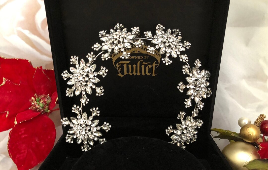 Snowflake Tiara Set Elsa Frozen Bridal Crown Winter Headband - Etsy