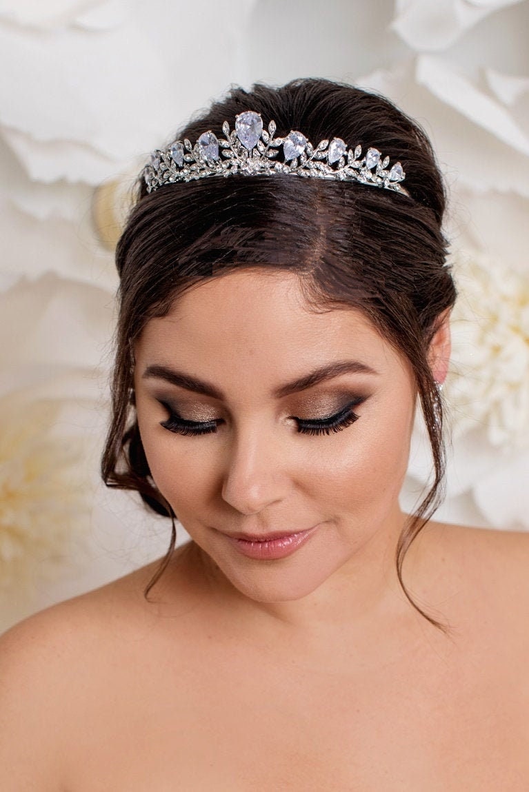 Bridal Tiara Swarovski Crown Princess Small Headpiece First Communion ...