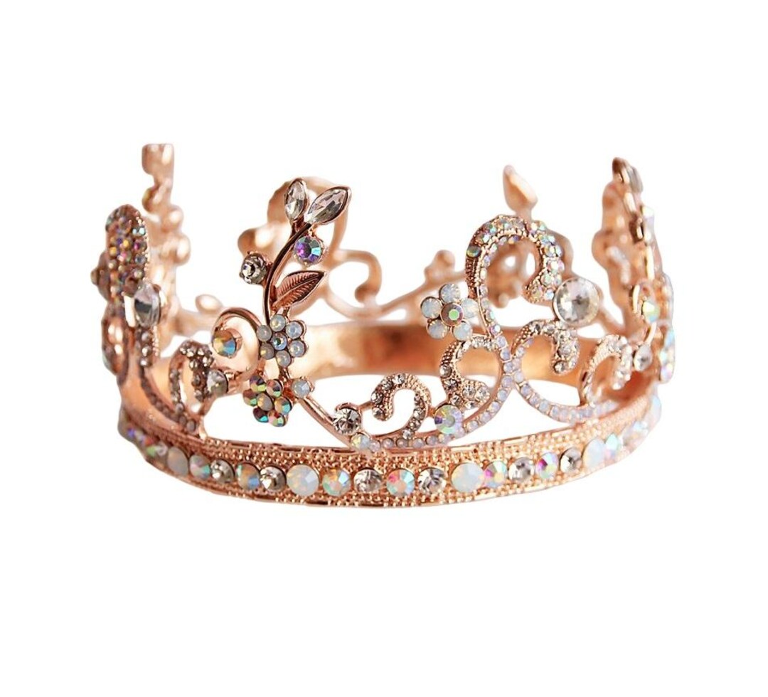 Small Crown Wedding Hair Bun Tiara Bridal Hairpiece Bride Accessories ...