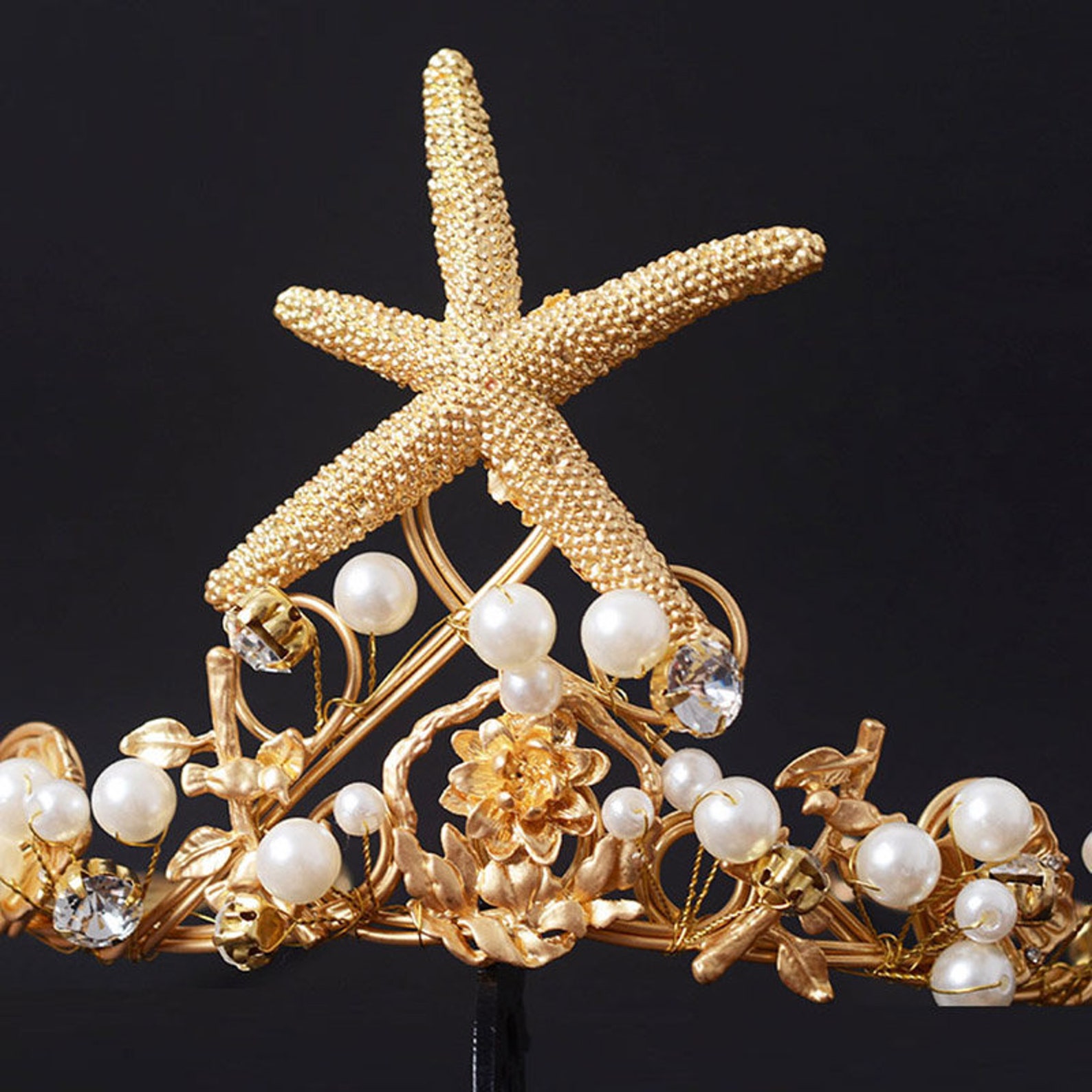 Ariel Mermaid Tiara Beach Tiara Starfish Hairpiece Ocean | Etsy