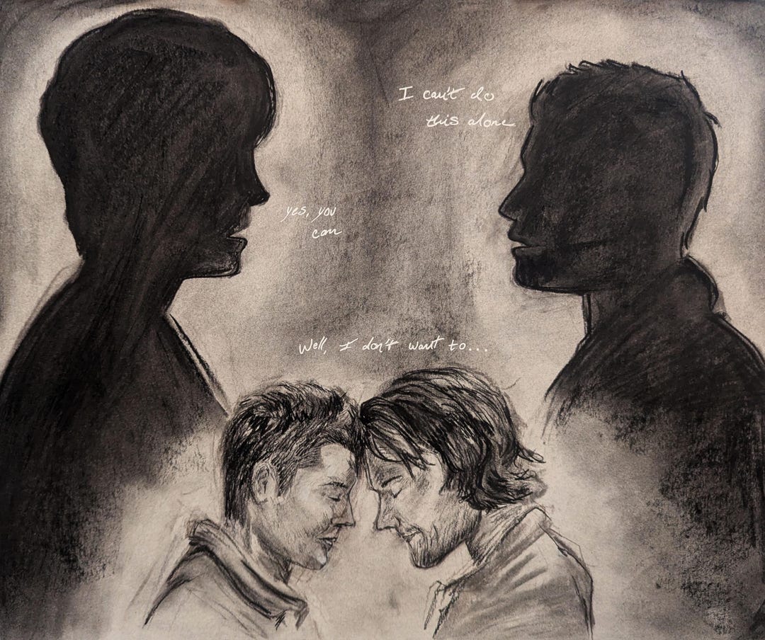 Supernatural "carry On" Charcoal Drawing - Etsy