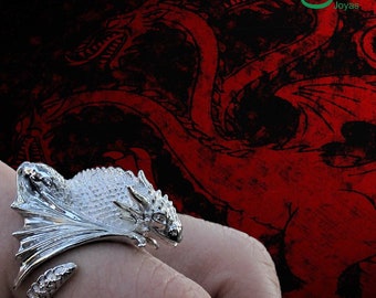 Silver dragon ring | Etsy