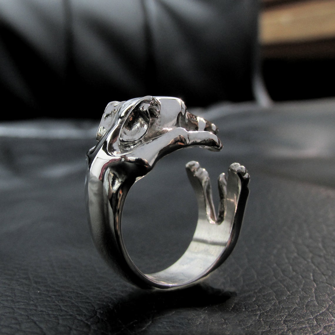 Greyhound Silver Ring, 925 Silver Sighthound, Azawakh Hug Ring, Galgo ...