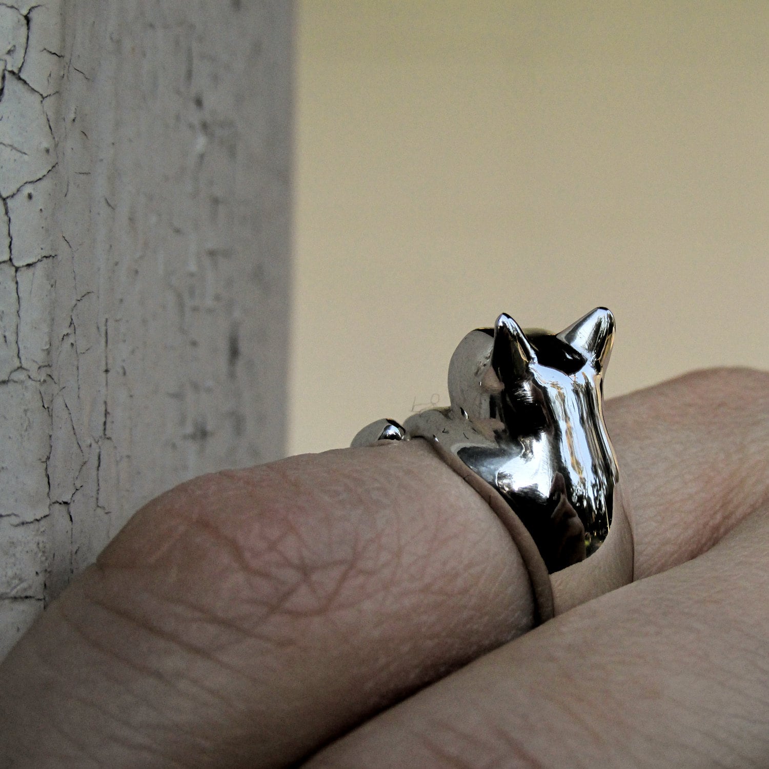 Cat Ring 925 Silver Cat Hug Ring Bijou Kitten Cat - Etsy