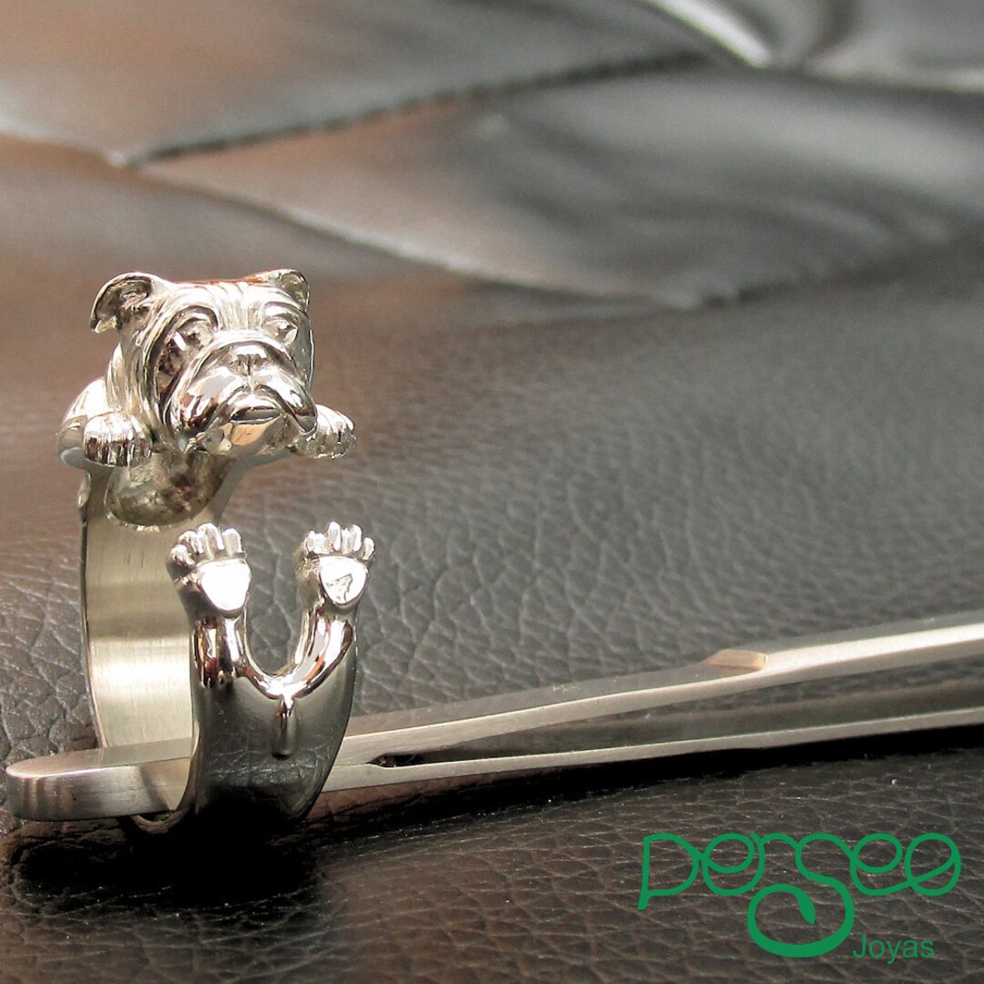 English Bulldog Ring, British Bulldog Ring, 925 Silver Bulldog Ring ...