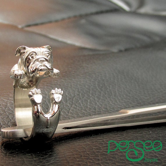 English Bulldog Ring British Bulldog ring 925 Silver Bulldog | Etsy