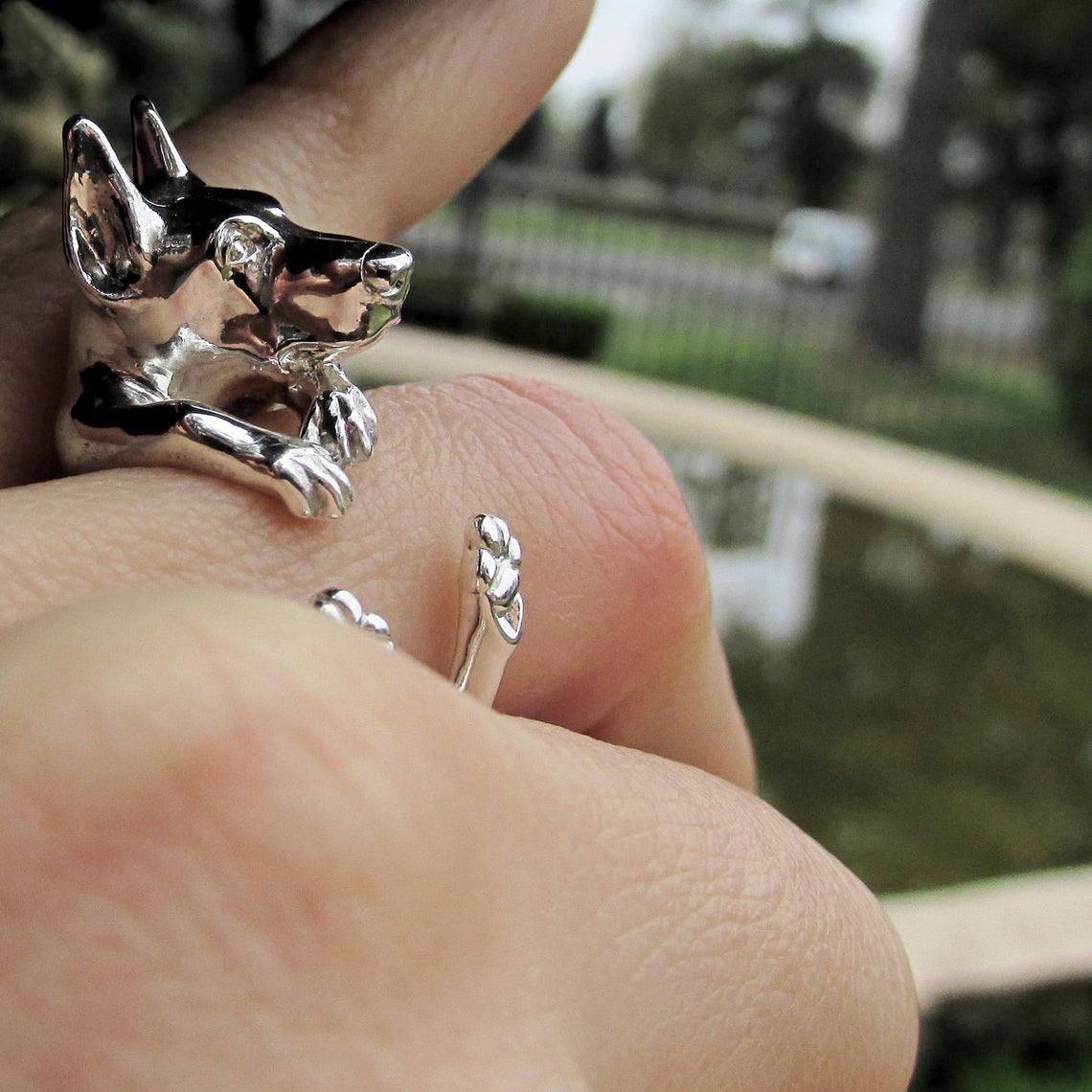 Doberman Ring Sterling Doberman Doberman Hug Ring Doberman | Etsy