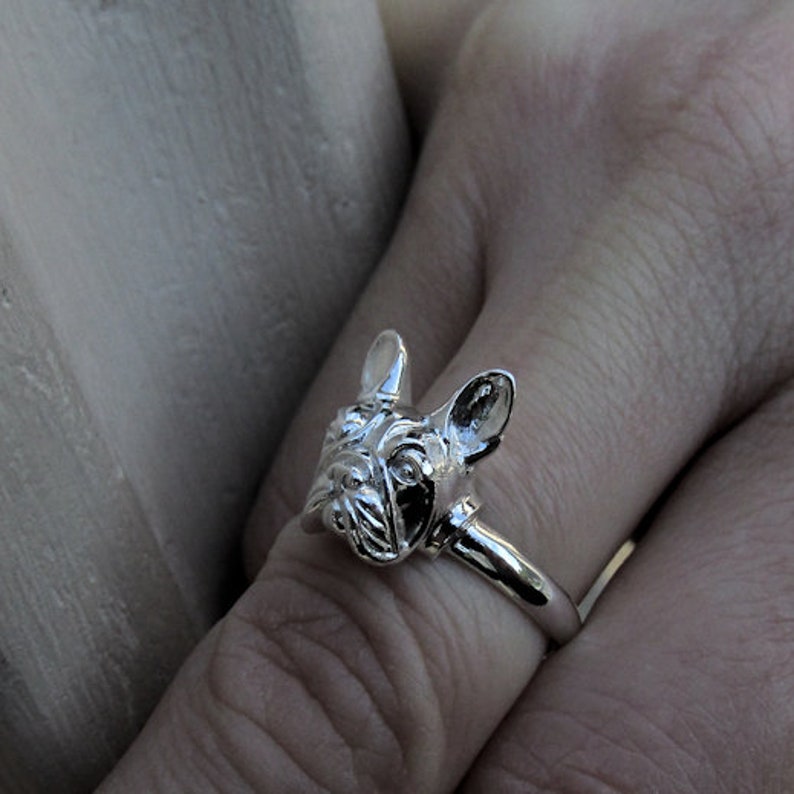 Bulldog Francés Ring 925 Silver Elegant Frenchie Ring Alliance - Etsy