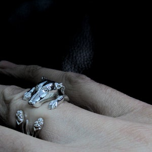 Greyhound Silver Ring, 925 Silver Sighthound, Azawakh Hug Ring, Galgo ...