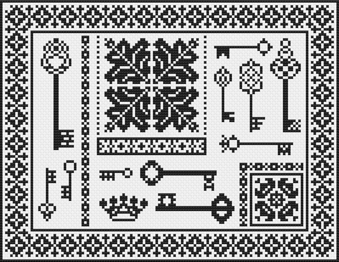 Keys to the Kingdom Cross Stitch Pattern PDF Download - Etsy