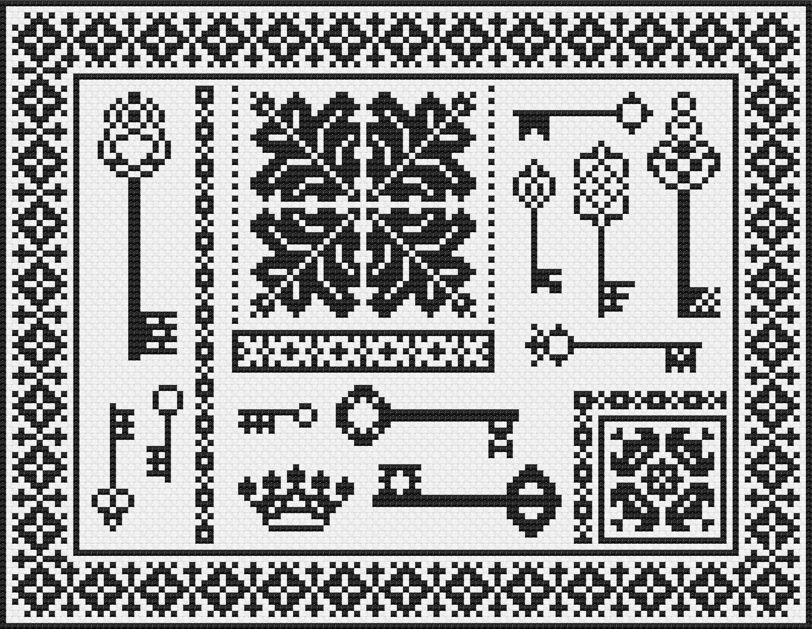 Keys to the Kingdom Cross Stitch Pattern PDF Download - Etsy