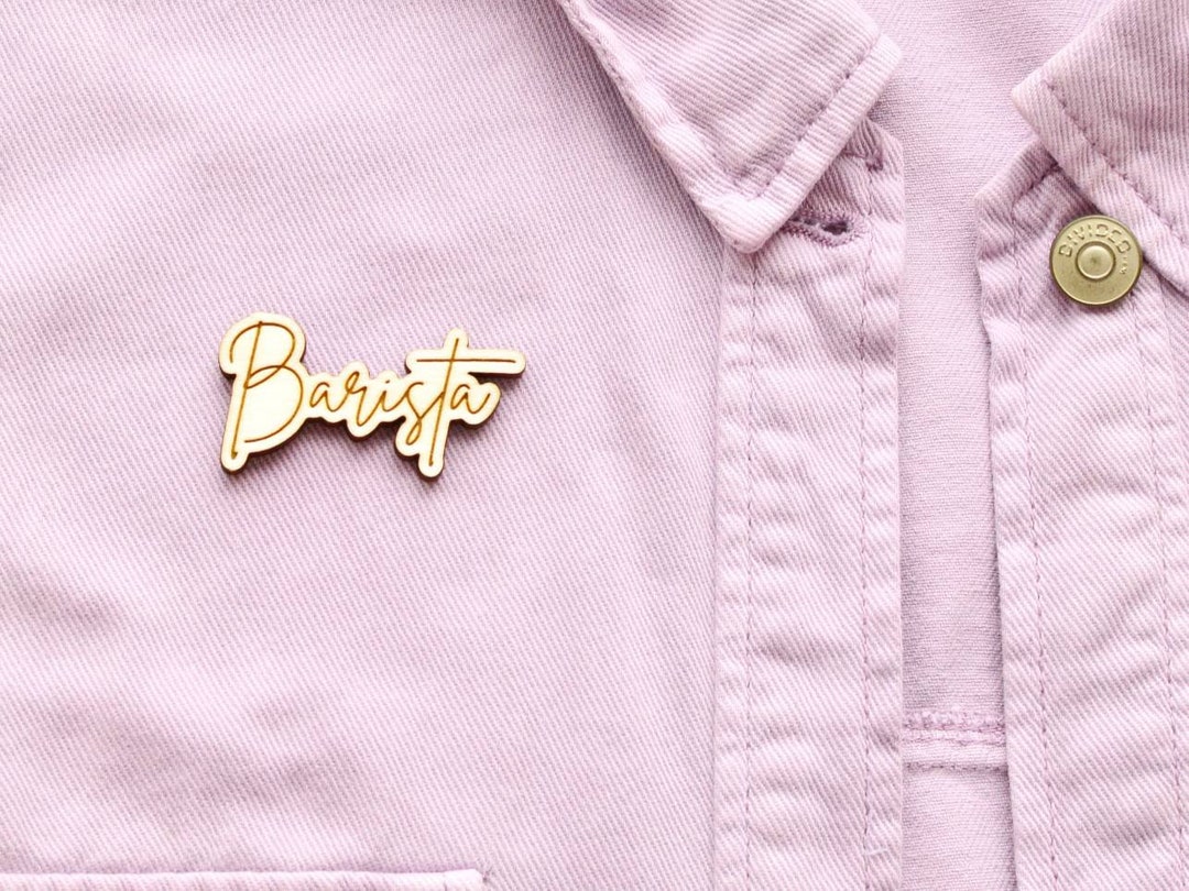 Barista Pins, Barista Apron Pins, Barista Name Tag, Barista Accessories ...