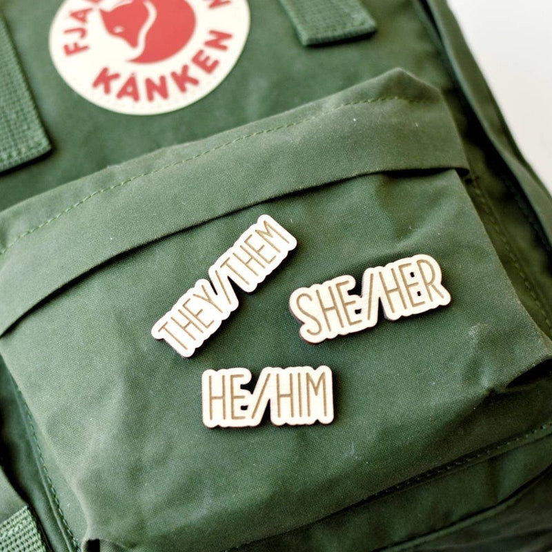 Pronoun Pins - Etsy