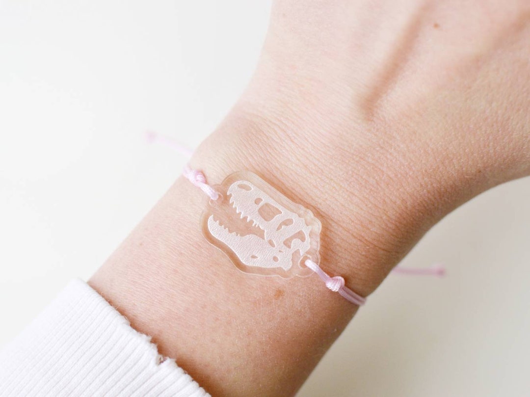 T-rex Friendship Bracelet, Pink Dinosaur Party Favors for Girls ...