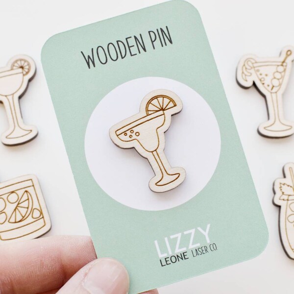 Cocktail Pin - Etsy