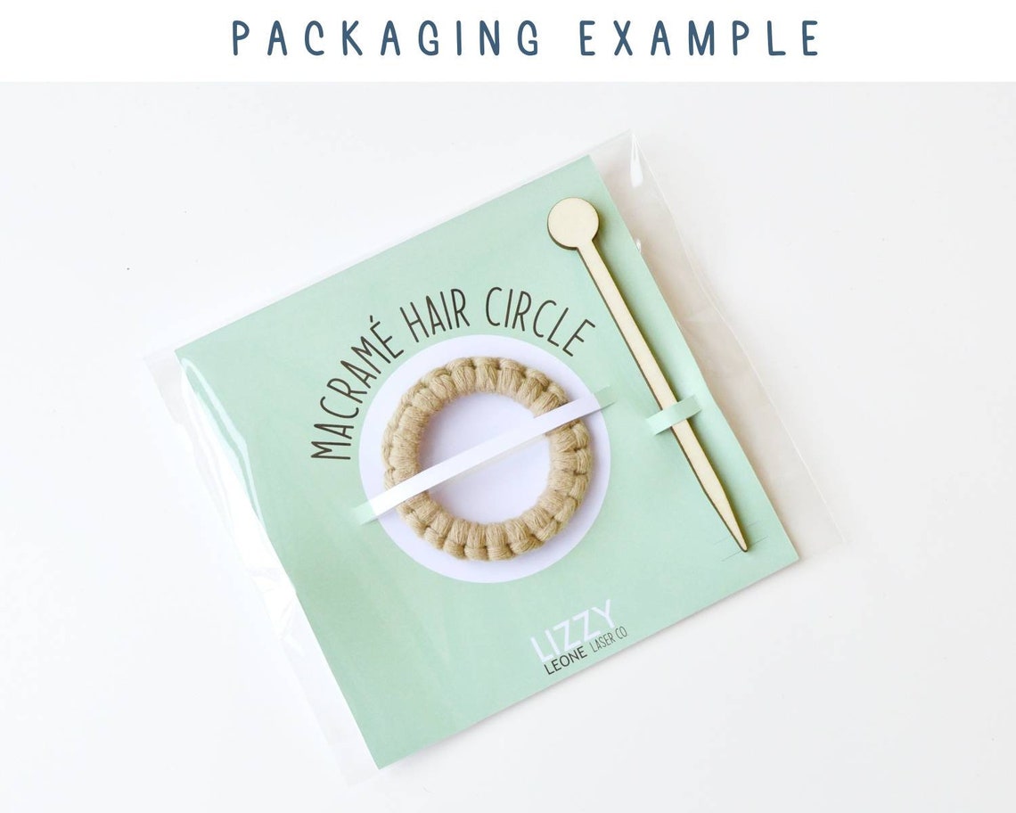 Fall Macrame Circle Barrette With Wooden Hair Stick Macrame - Etsy