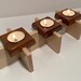 Unique Tea Light Display Made From Maple and Dark Cherry. tlnnnch23002 ...