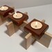 Unique Tea Light Display Made From Maple and Dark Cherry. tlnnnch23002 ...