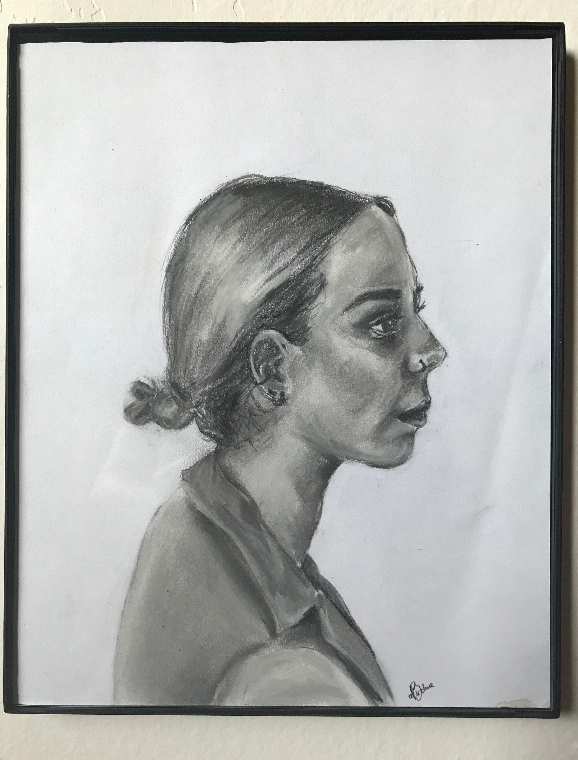 Grey Scale Portrait Sketch - Etsy