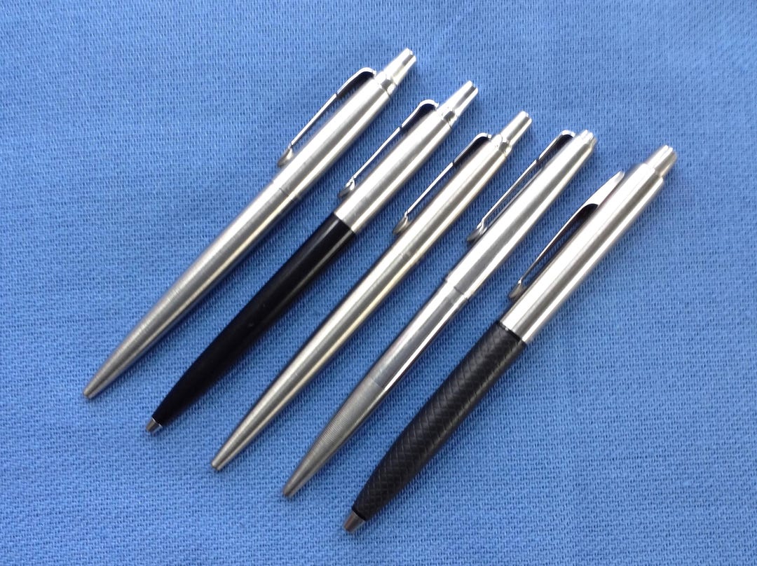 Collection of 5 Vintage Parker Ballpoint Pens, Ca. 1970s-80s - Etsy