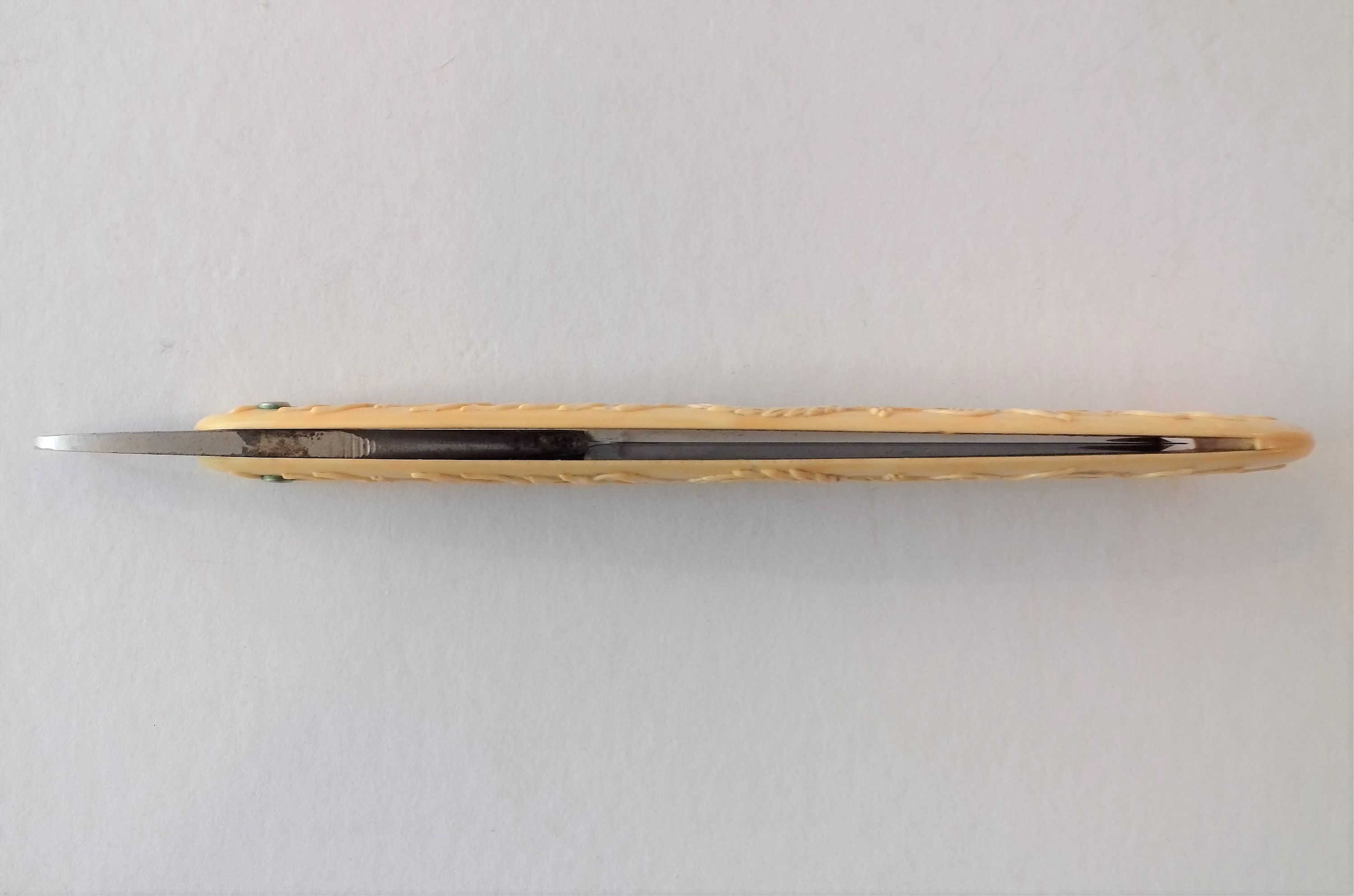 Antique H.J. Herskovitz Sheffield Steel Straight Razor With Decorative ...