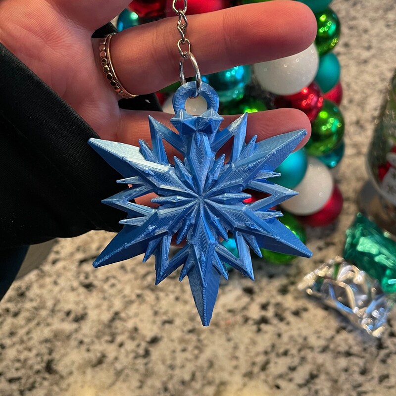 Snowflake Keychain - Etsy