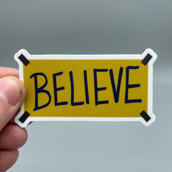 Believe Sticker - Etsy