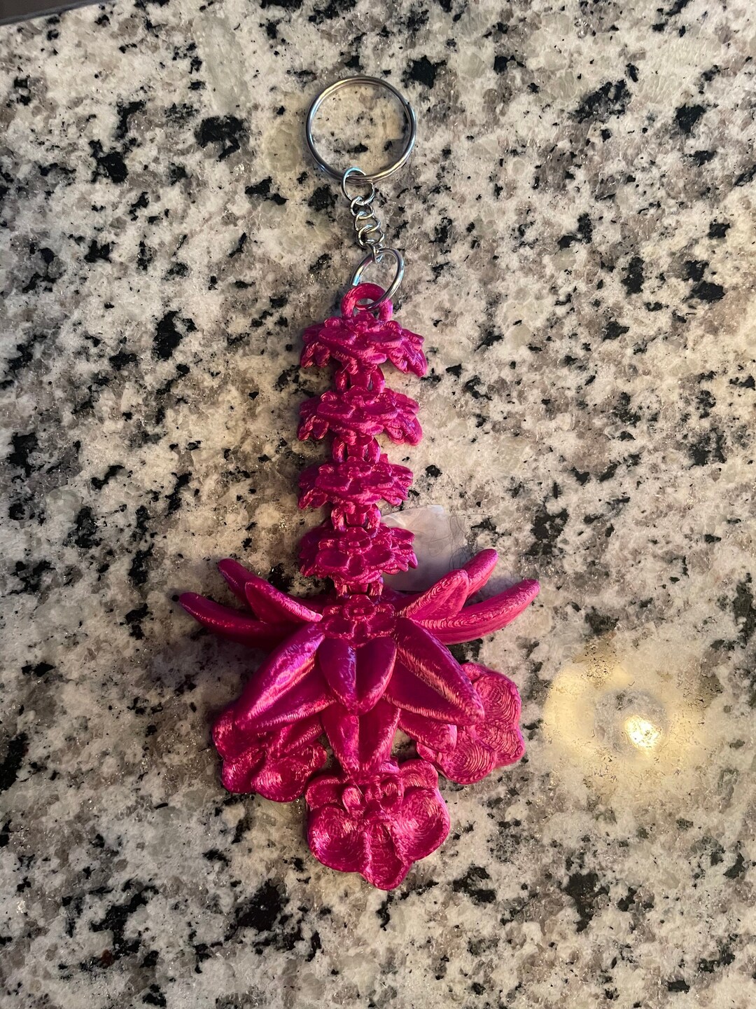 Orchid Dragon Tail Keychain - Etsy