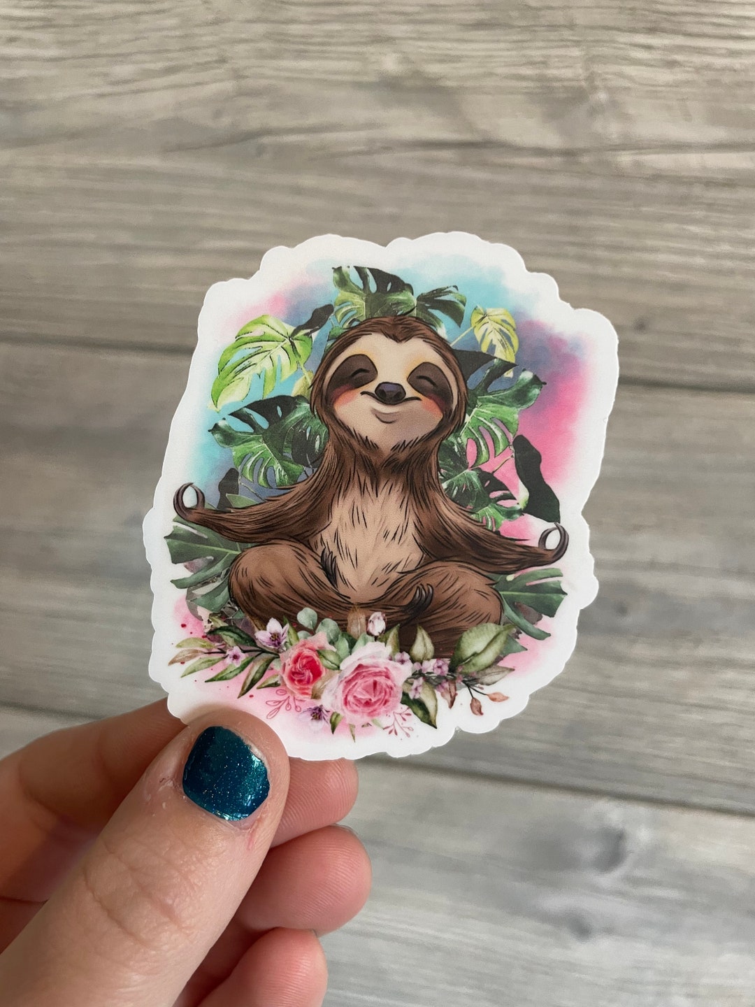 Tie Dye Sloth Sticker - Etsy