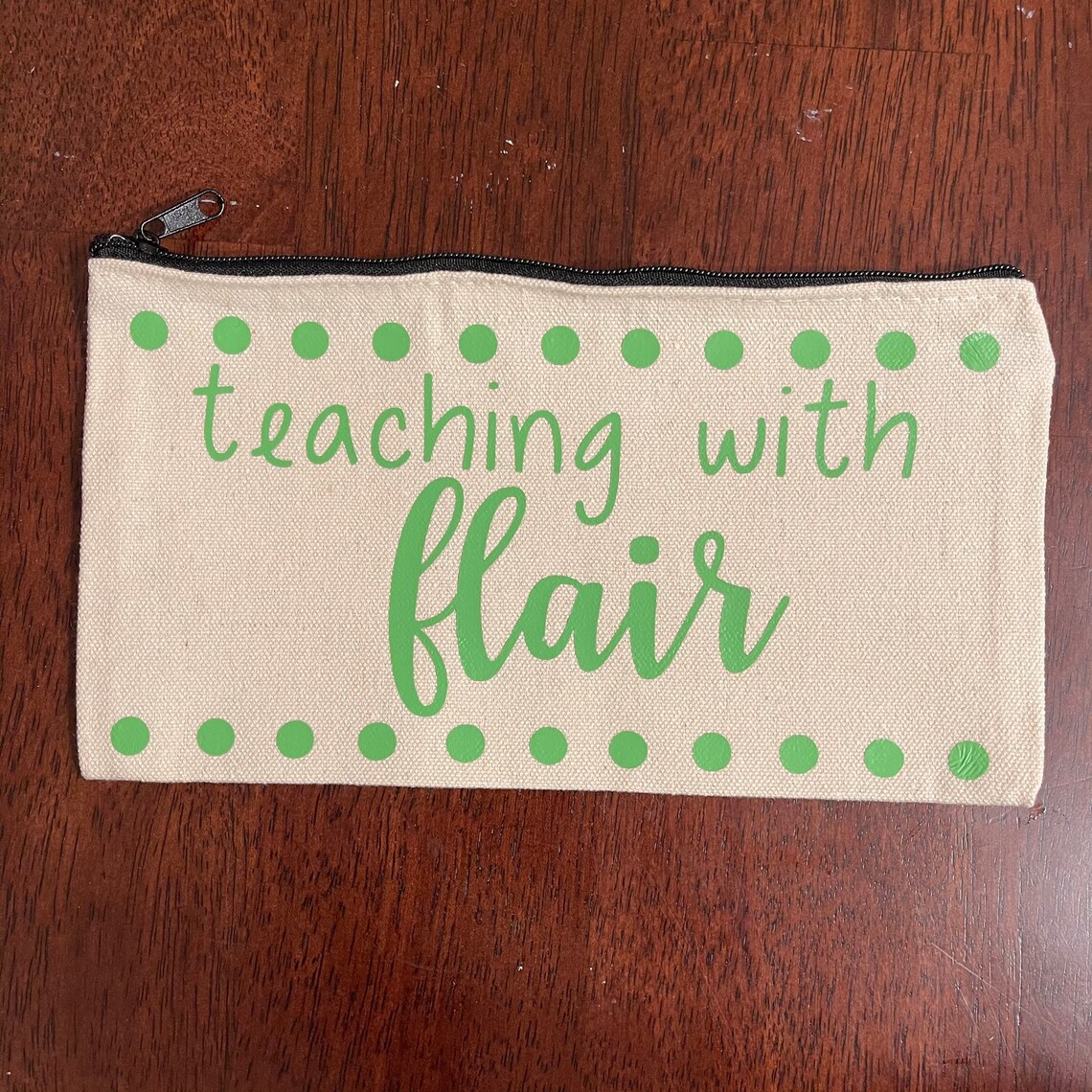 Teaching With Flair Canvas Pencil Pouch | Etsy