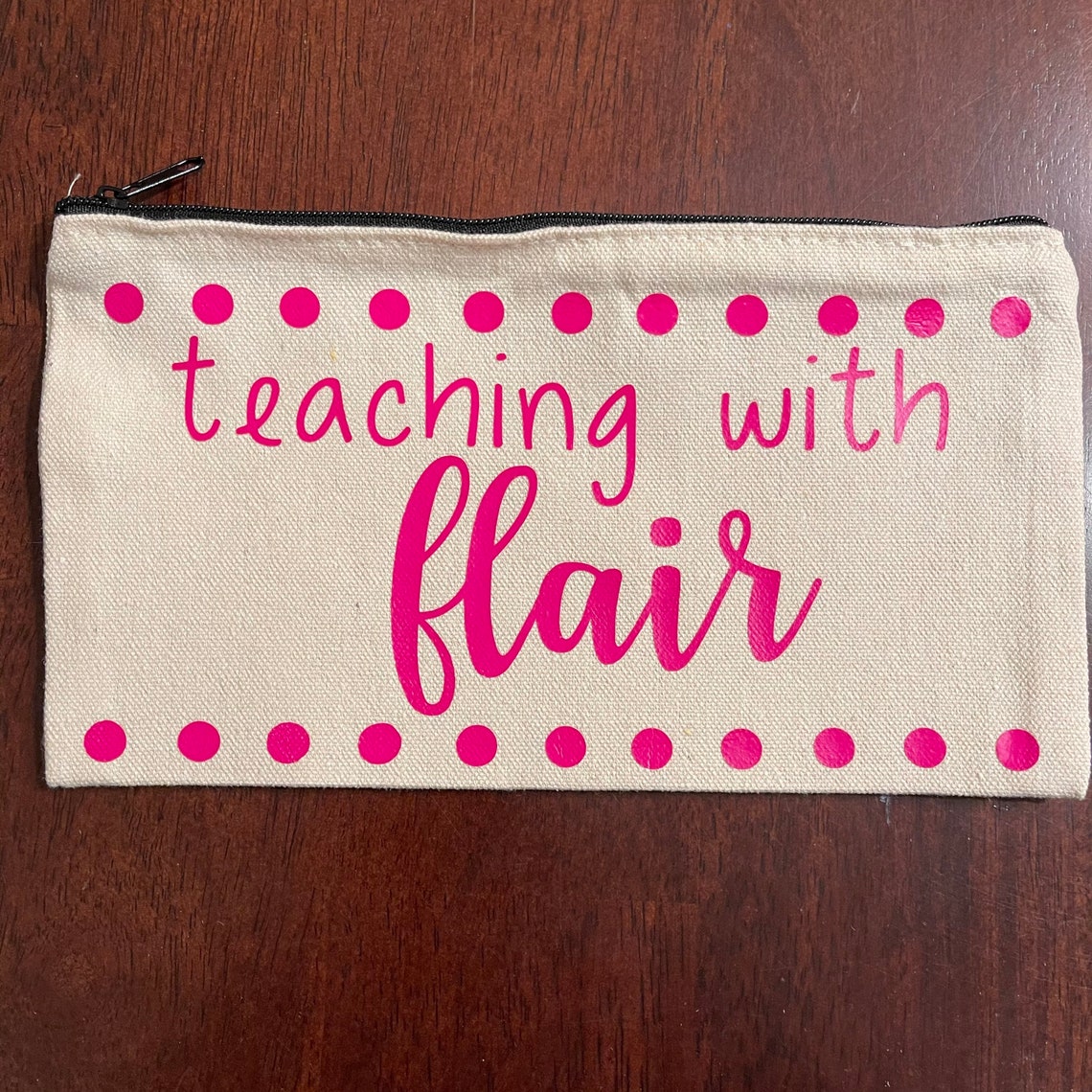 Teaching With Flair Canvas Pencil Pouch | Etsy