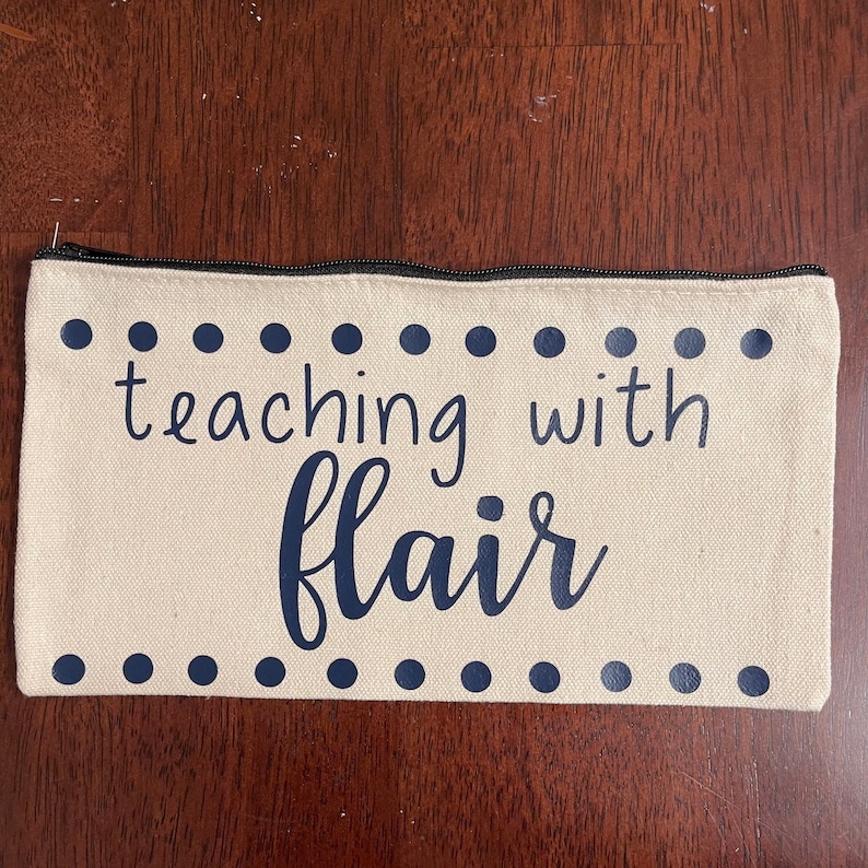 Teaching With Flair Canvas Pencil Pouch - Etsy
