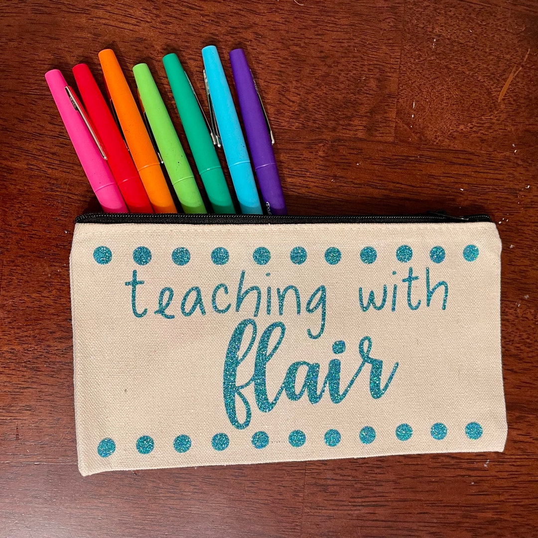 Teaching With Flair Canvas Pencil Pouch - Etsy