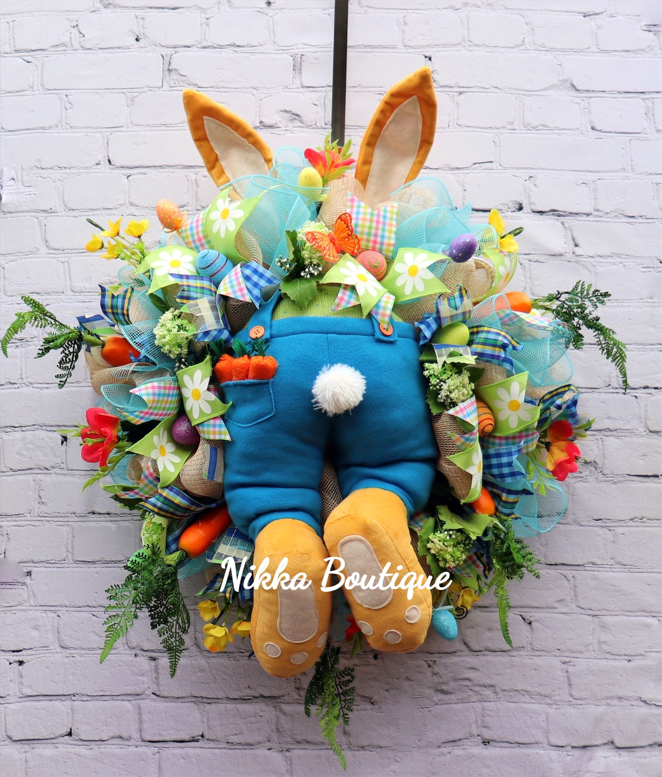 Easter Wreath Easter Bunny Wreath Spring Wreath Spring - Etsy UK