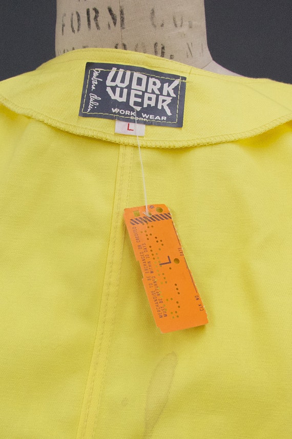 Vintage 1970s Bright Yellow Work Wear Vest, Vintage D… - Gem