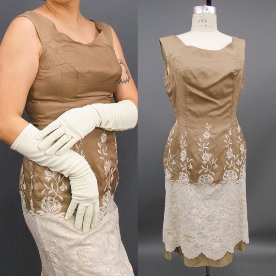 Vintage 1950s Edith Flagg Dress, 50s Cocktail Dress, … - Gem