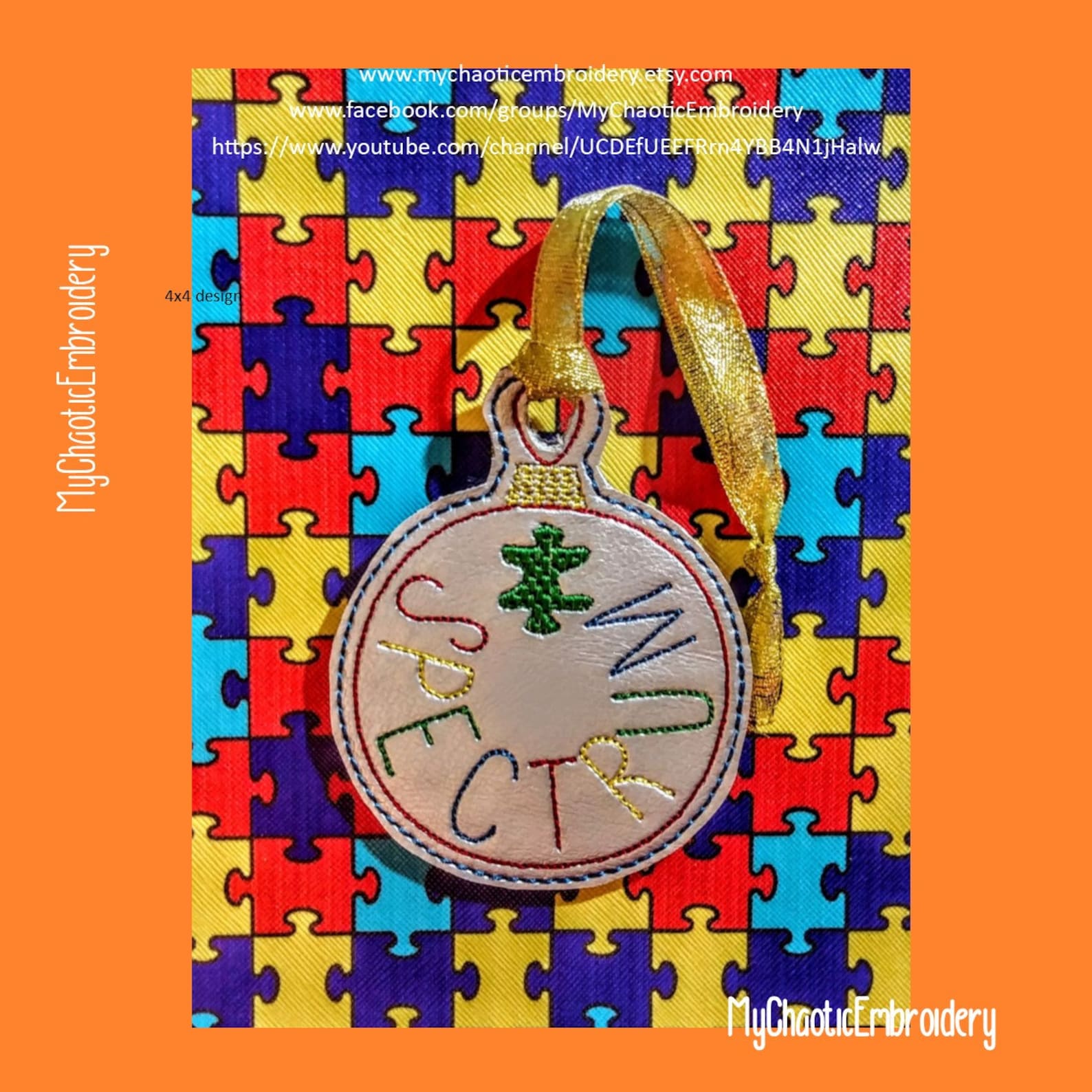 Autism Spectrum Jigsaw Puzzle Rainbow 4x4 Key Ornament Designs - Etsy