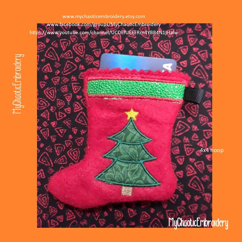 ITH Unlined Christmas Stocking Applique Embroidery Designs - Etsy