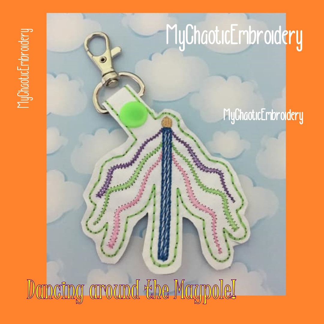 Mayday May Day May Pole Maypole Dance Fertility Ribbons 4x4 Key Fob ...