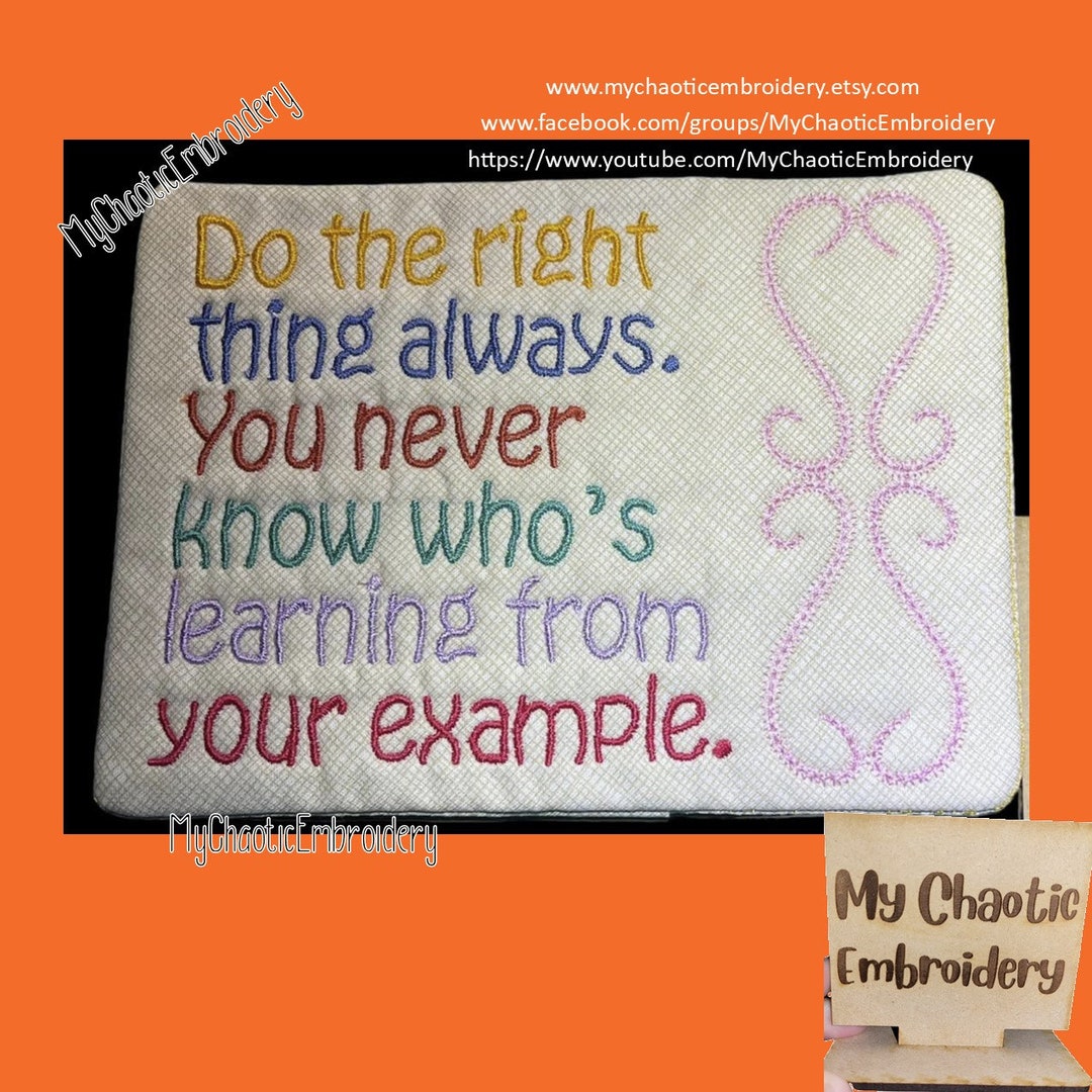 5x7 Mug Coaster Mat 2 Styles DO the RIGHT THING Digital File Machine ...