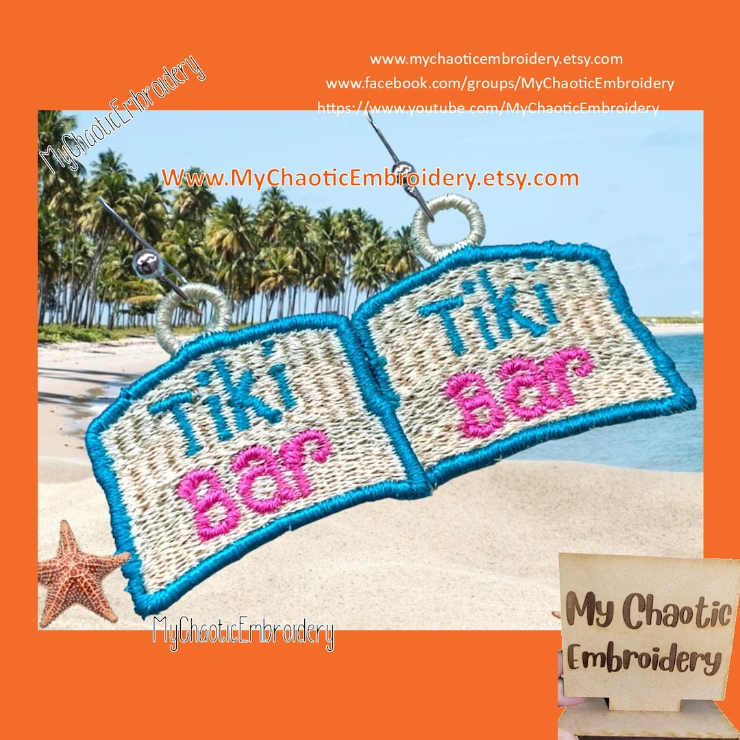 4x4 FSL Free Standing Lace Tiki Bar Board Sign Earrings Pattern, Fish ...