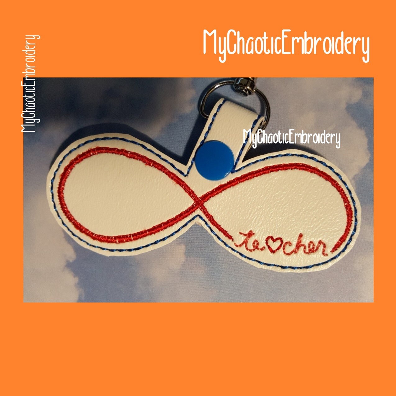 2 Designs Teach or Teacher Infinity Symbol Snaptab School - Etsy