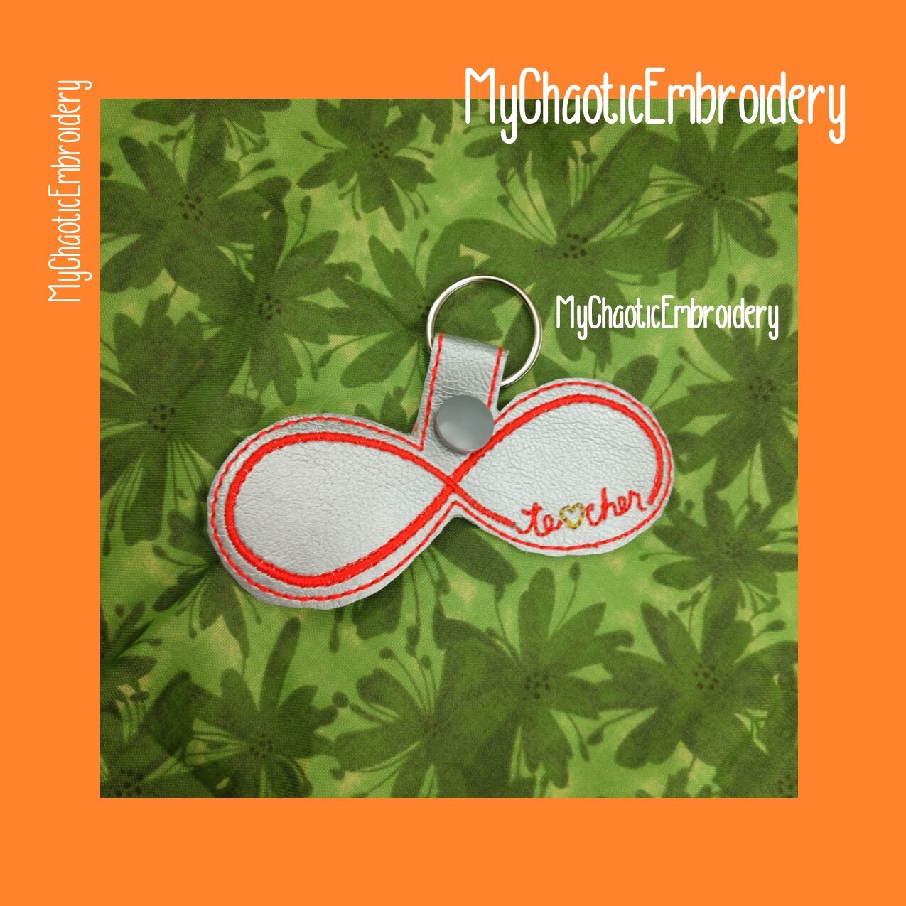 2 Designs Teach or Teacher Infinity Symbol Snaptab School - Etsy